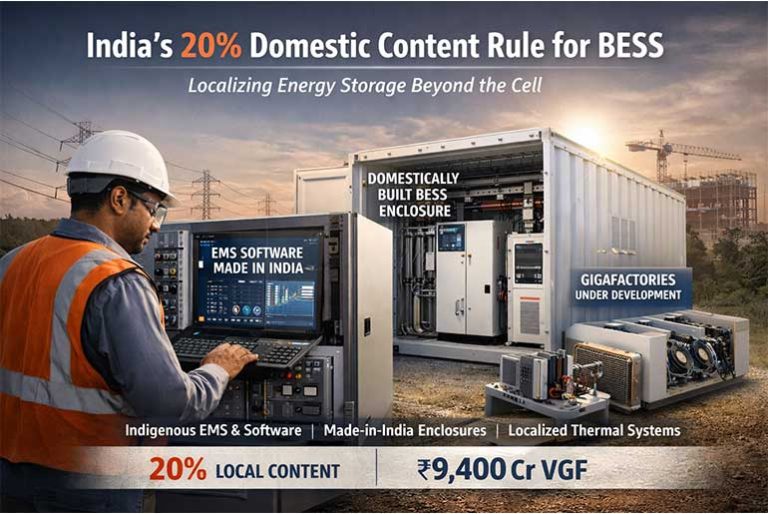 India’s 20% Rule Reshapes Battery Energy Storage